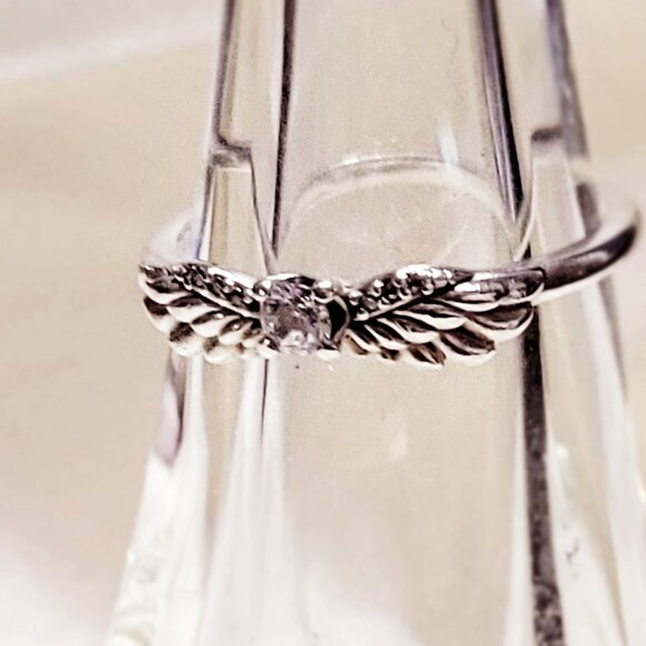 Pandora | Jewelry | Pandora Sparkling Angel Wings Ring | Poshmark